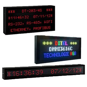 Large Alphanumeric Displays - DITEL Displays - Control Devices