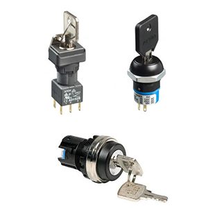 Ø19mm Key Lock Switches - APEM - Control Devices